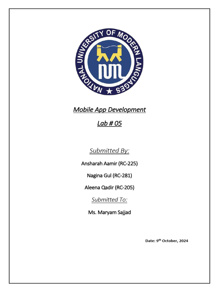 MAD Lab 05 | PDF | Web Design | World Wide Web