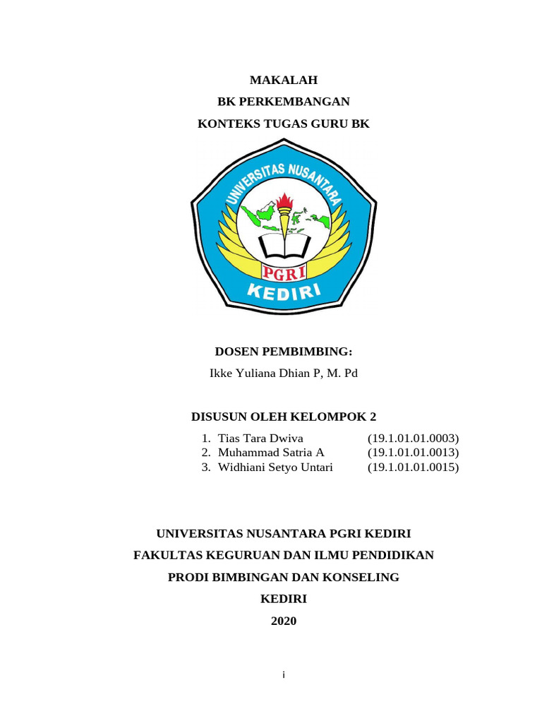 makalah Bk Perkembangan(1)sampul | PDF
