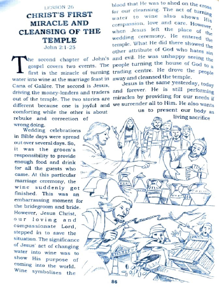 Christ's First Miracle & Temple Cleansing | PDF | Jesus | Gospel Of John
