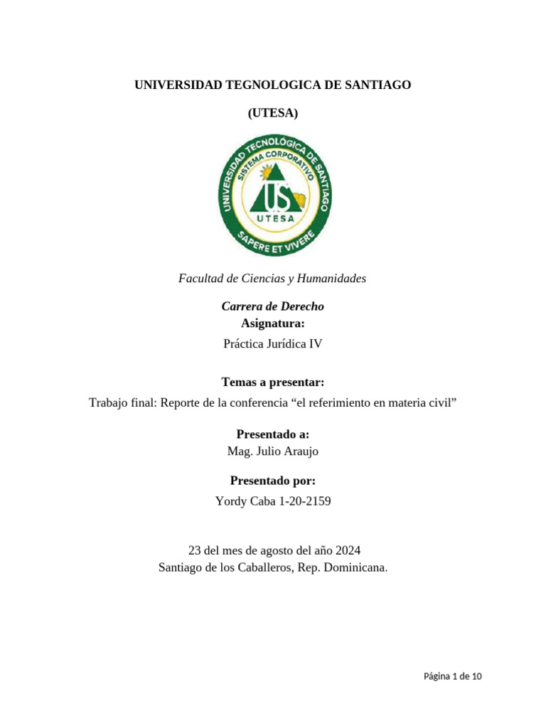 Trabajo Final Practica Juridica IV | PDF | Procedimiento Civil | Jurisdicción