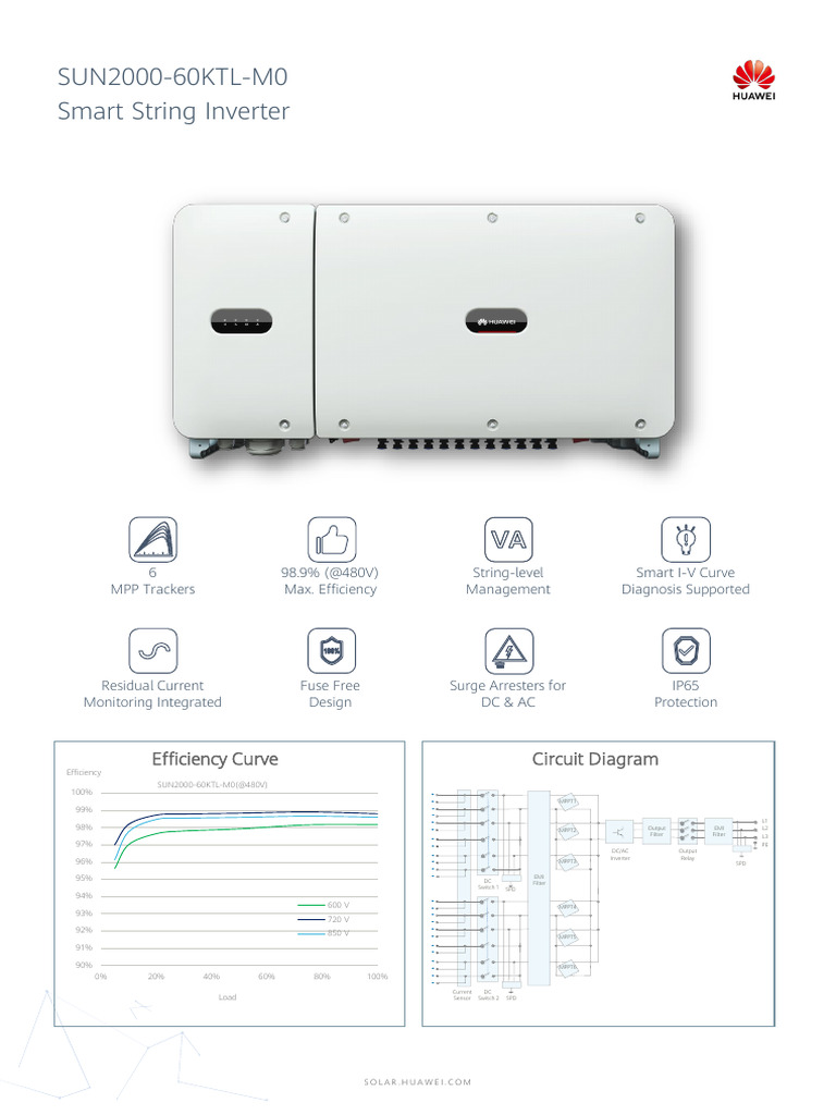 SUN2000-60KTL-M0 | PDF | Power Inverter | Alternating Current