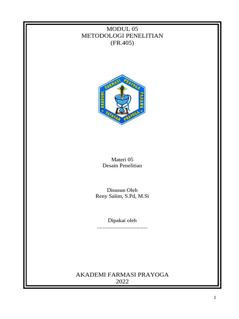 Modul Metodologi Penelitian05 | PDF