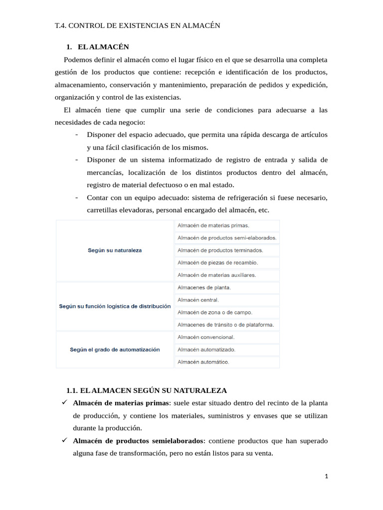 tema 4 compraventa | PDF | Almacén | Lean Manufacturing