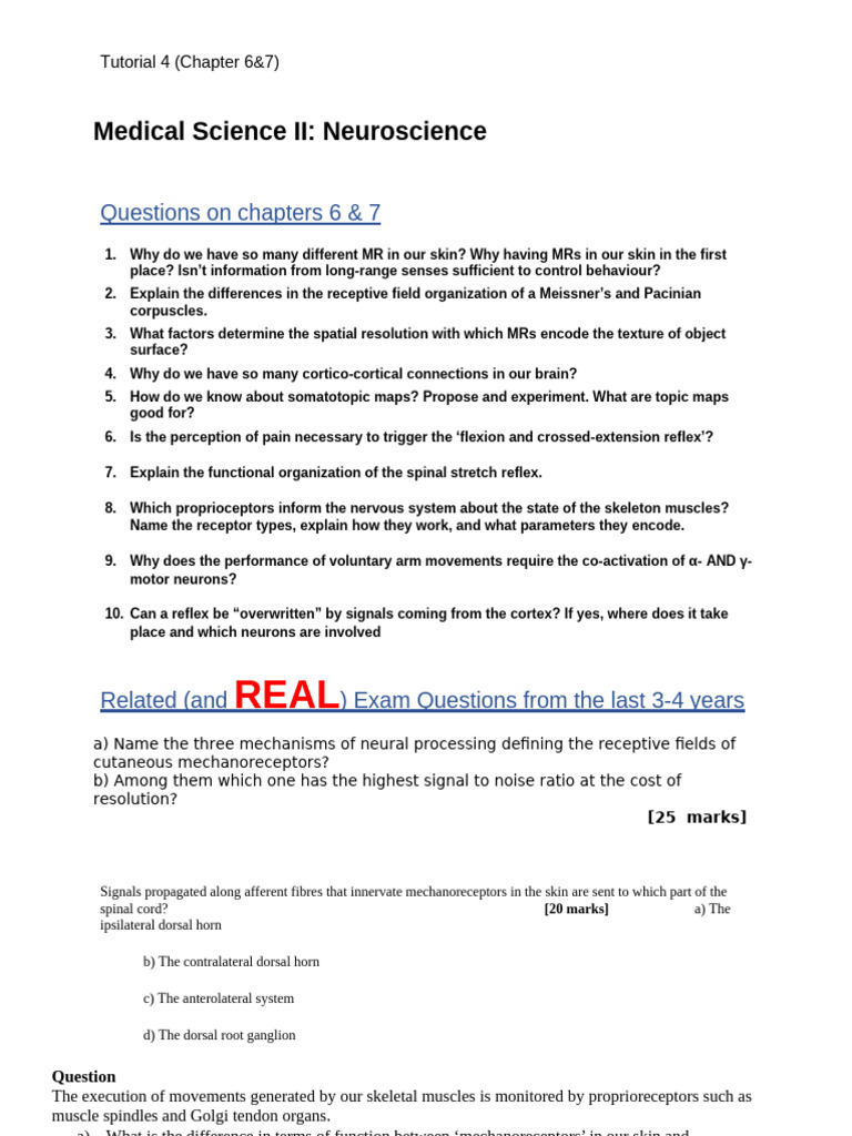 Neuroscience Exam Prep: Chapters 6 & 7 | PDF