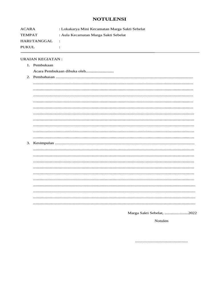 NOTULENSI | PDF