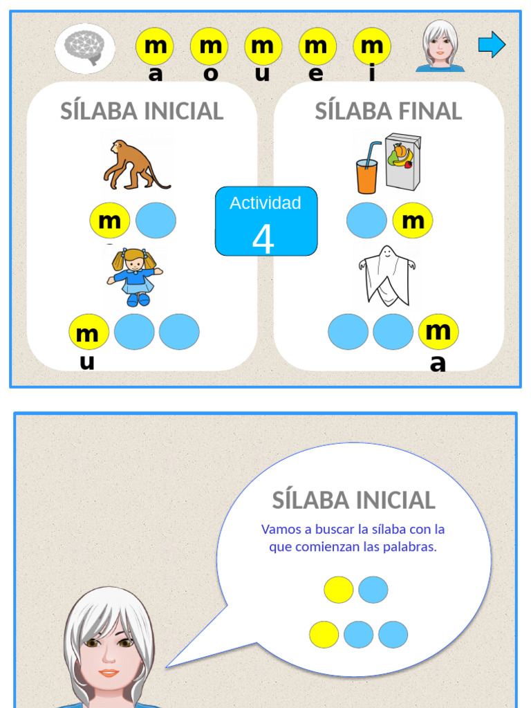 Búsqueda de Sílabas Iniciales y Finales | PDF | Escritura | Filología