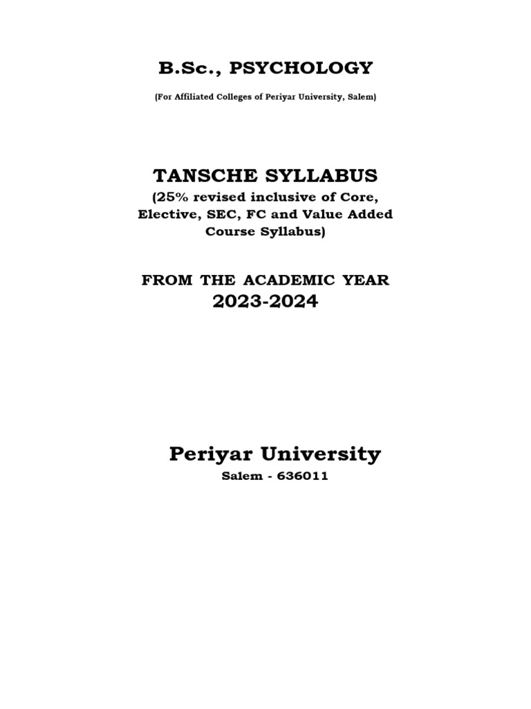 BSC Psychology | PDF | Psychology | Nervous System