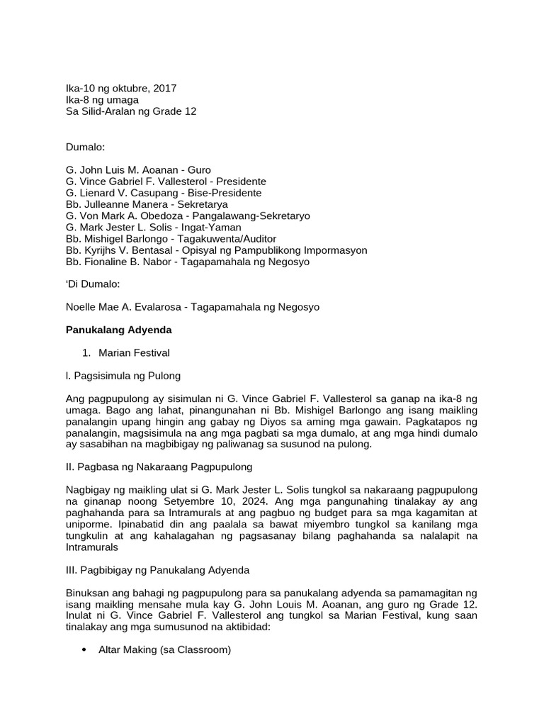 Katitikan Ng Pulo | PDF