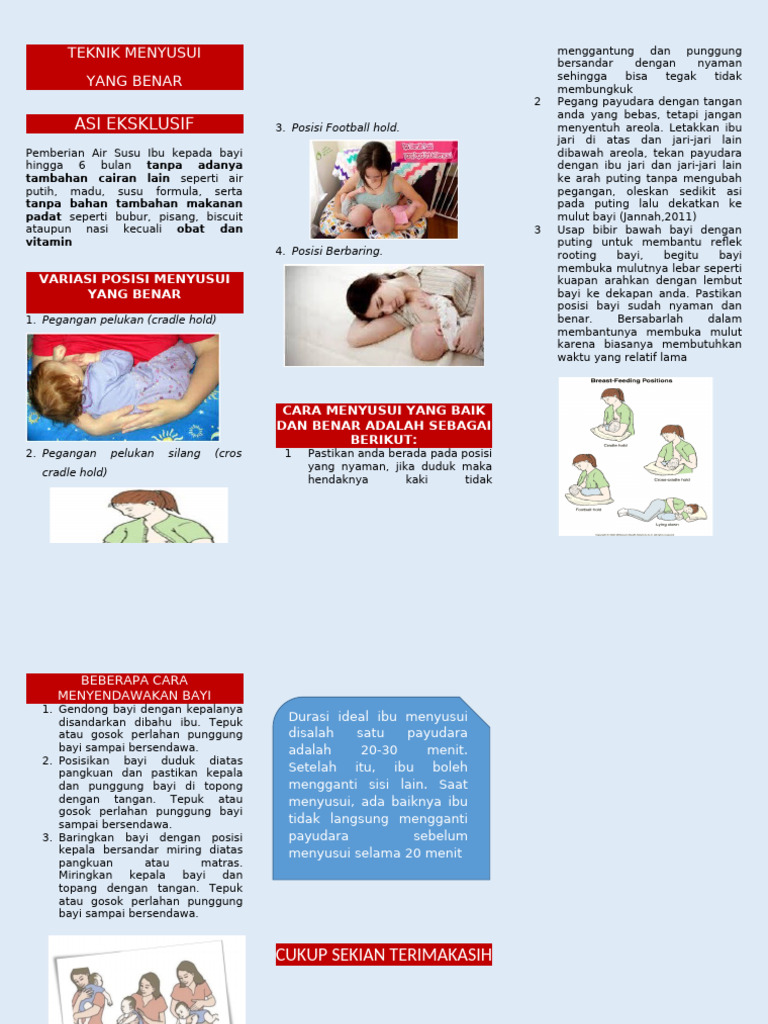 Leaflet Menyusui Yang Benar | PDF