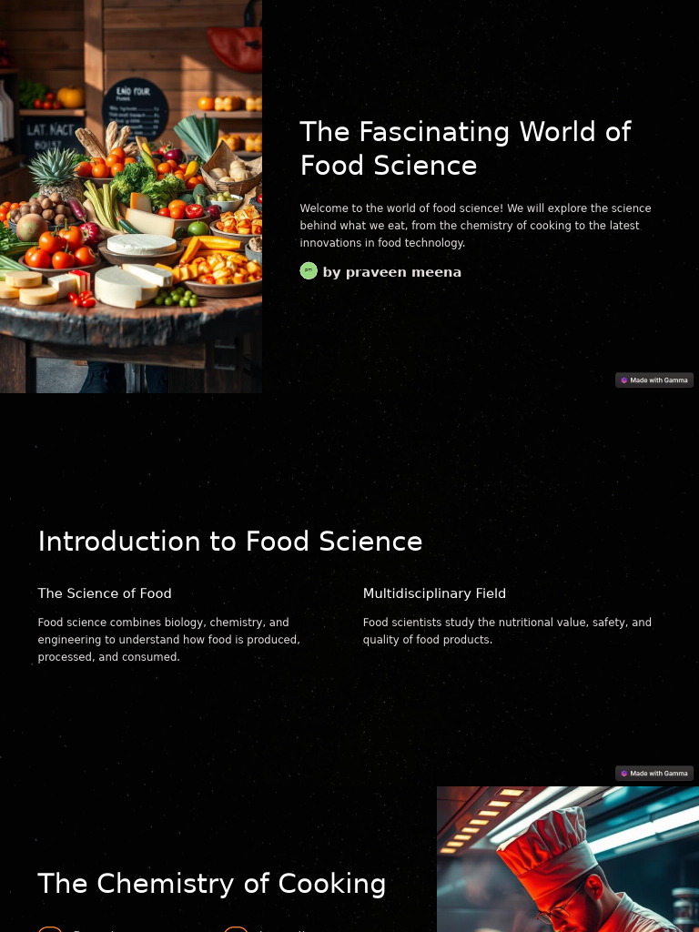 The Fascinating World of Food Science | PDF | Foods | Cooking