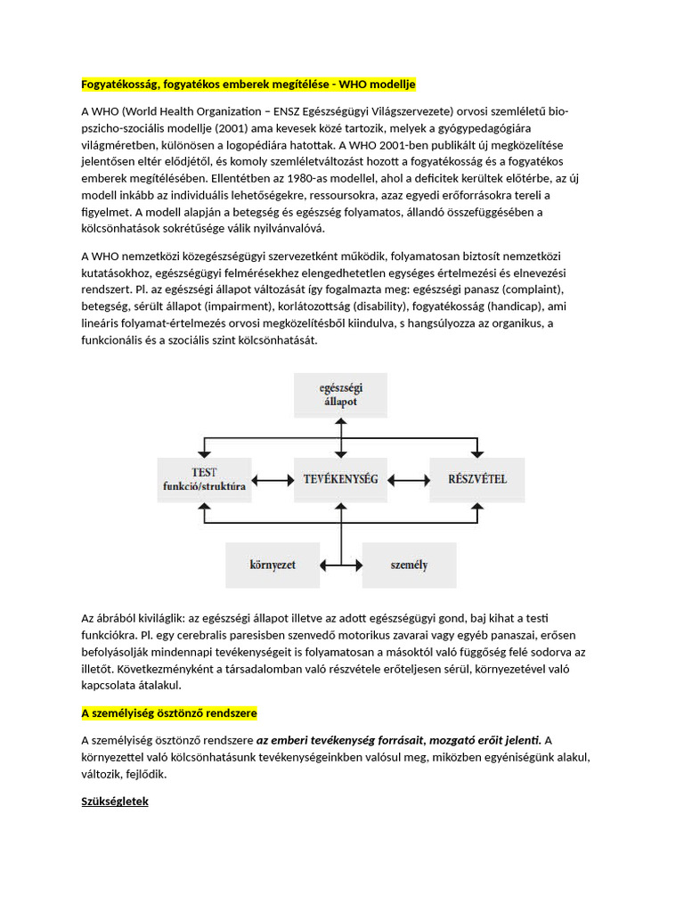 Gyógypedagógiai Kórtan. | PDF