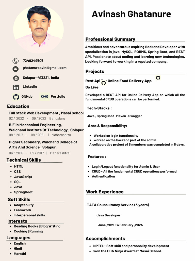 Avinash Resume Exp | PDF