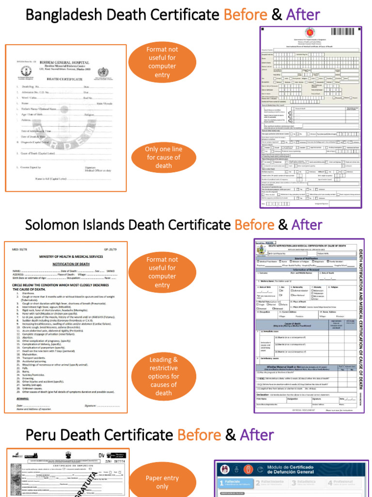Before After Death Certificate Example | PDF