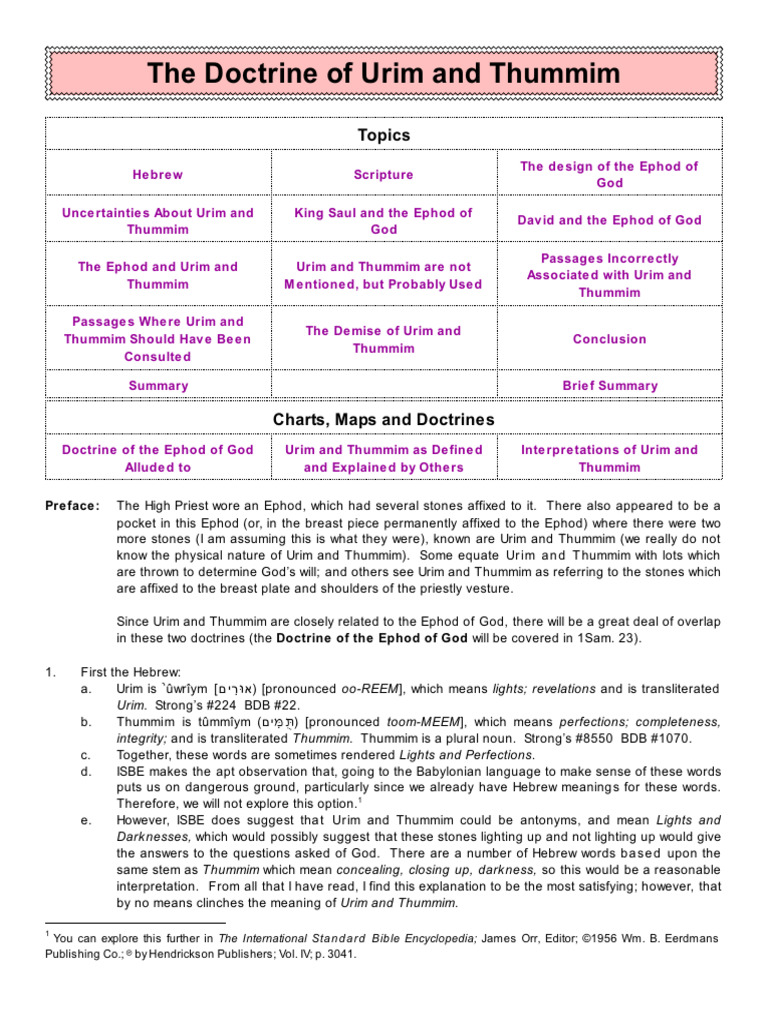 Urim_and_Thummim | PDF | Saul | Aaron