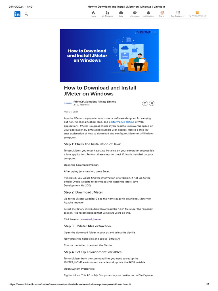 How To Download and Install JMeter On Windows - LinkedIn | PDF | Graphical User Interfaces ...