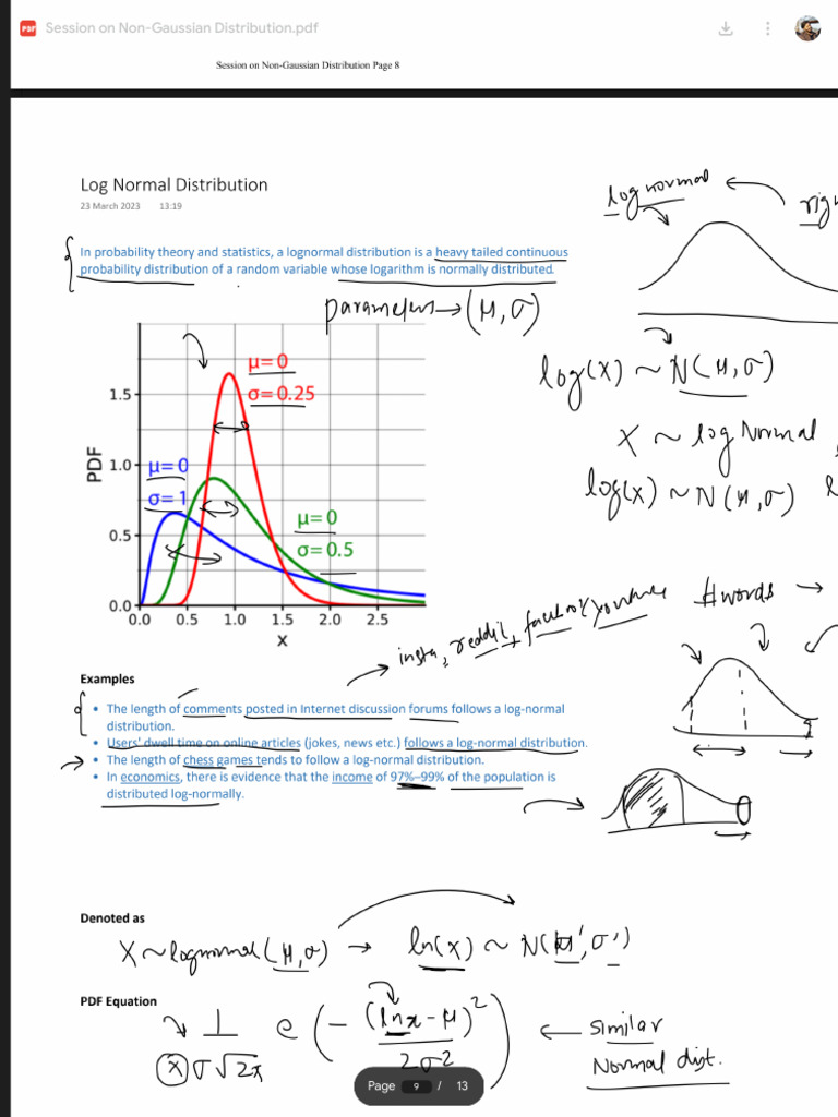 Session on Non-Gaussian Distribution.pdf - Google Drive 5 | PDF