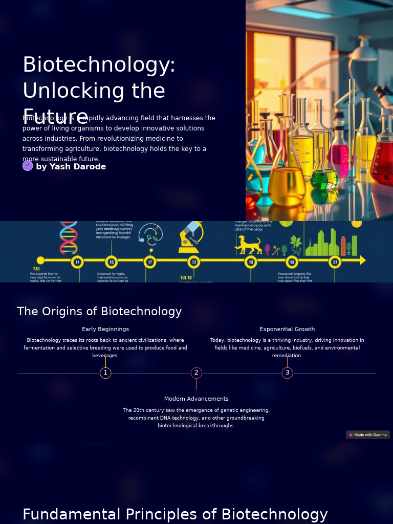 Biotechnology Unlocking The Future | PDF | Biotechnology | Genetic ...