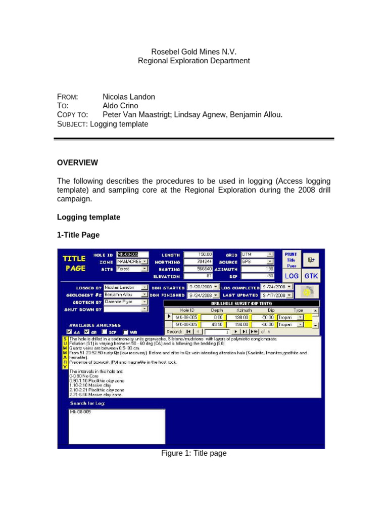Exploration Log Procedure | PDF | Petrology | Geology