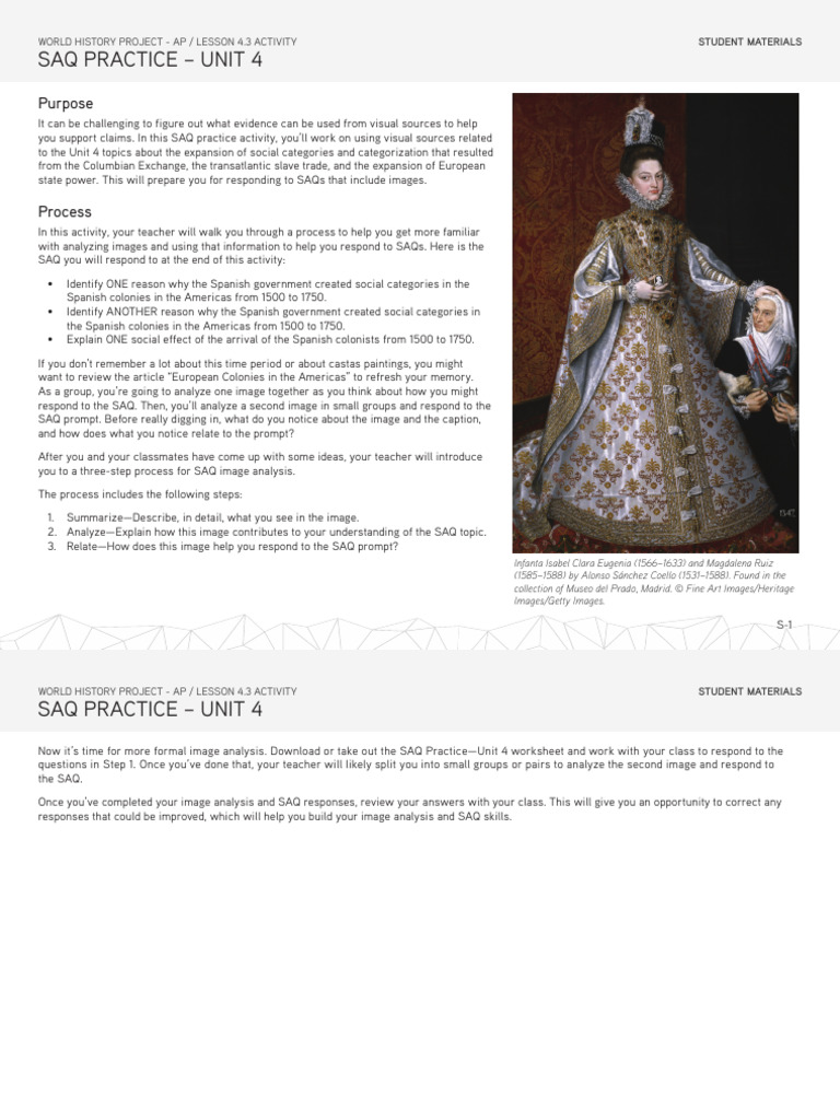 SAQ Image Analysis for AP World History | PDF | Cognitive Science ...