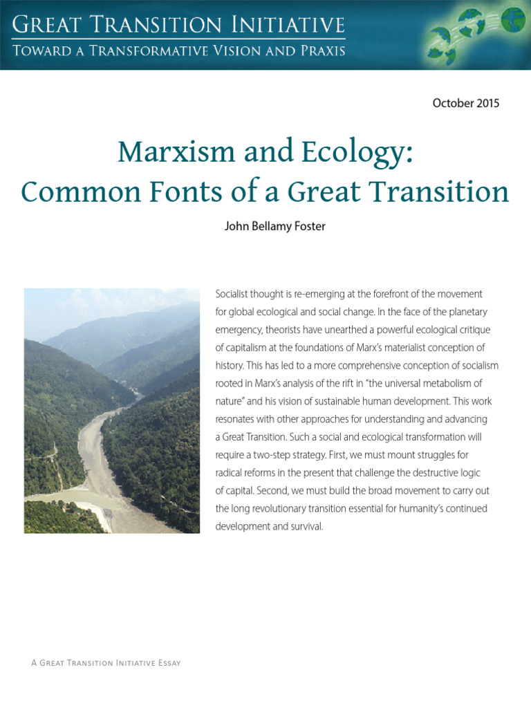 Marxism & Ecology: Transition Insights | PDF | Marxism | Ecology