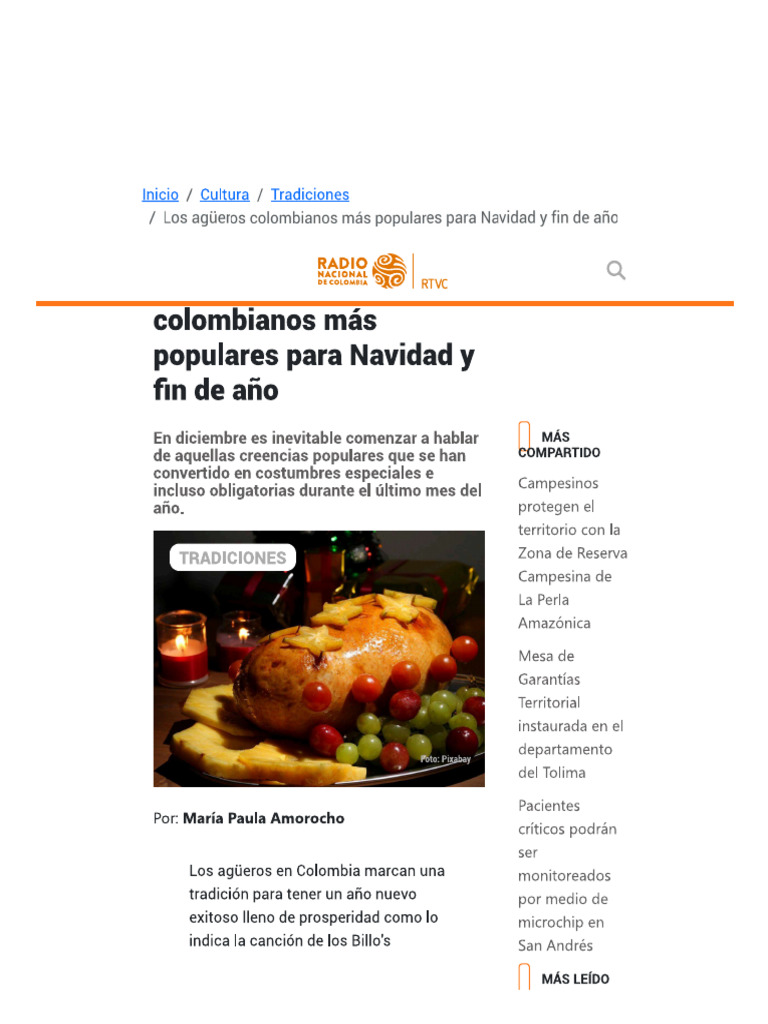Agueros Populares de Fin de Año en Colombia | PDF