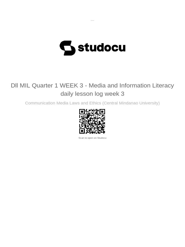 DLL Mil Quarter 1 Week 3 Media and Information Literacy Daily Lesson ...
