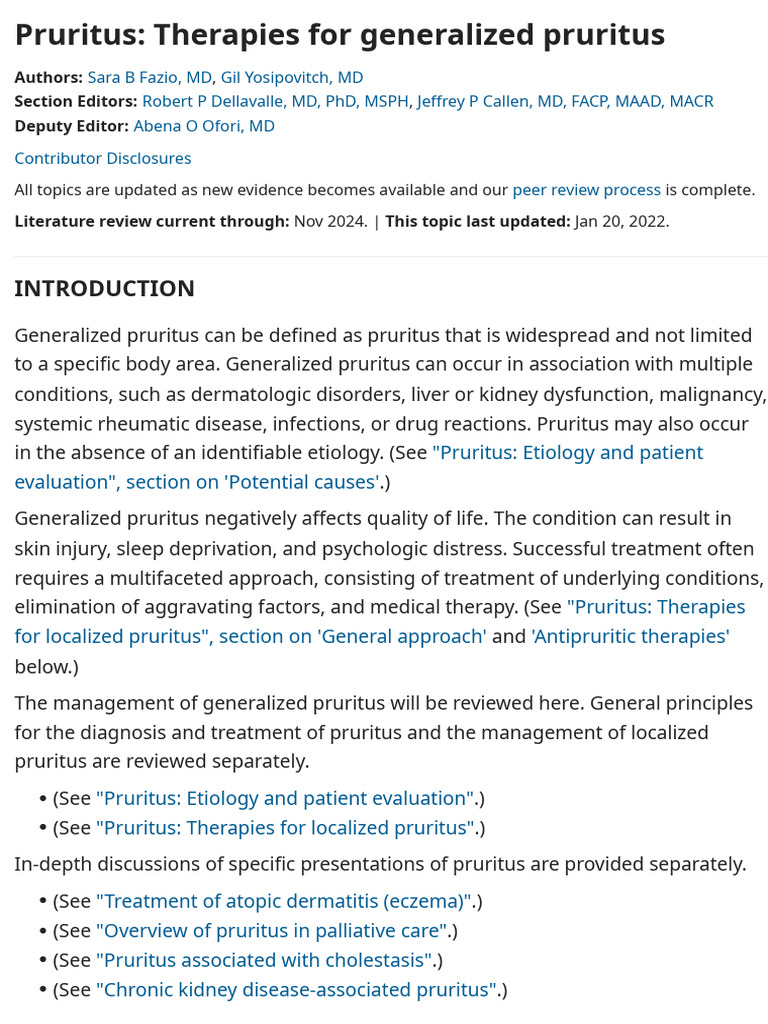 pruritus | PDF | Opioid | Antidepressant