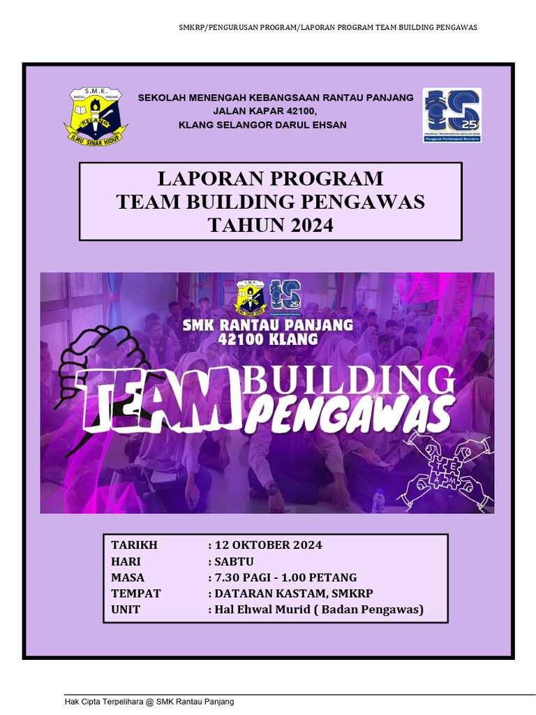 Laporan Program Team Building Pengawas | PDF