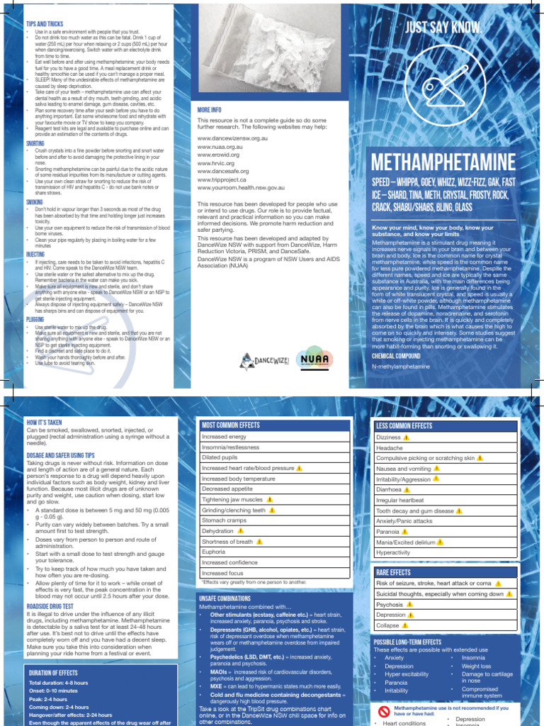 meth_trifold_v7 | PDF | Methamphetamine | Psychosis