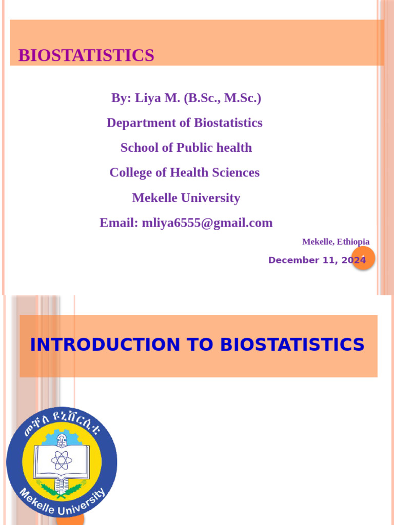 Introduction To Biostatistics | PDF | Level Of Measurement | Statistics