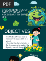 Characteristics of Earth Necessary To Support Life Presentation | PDF ...