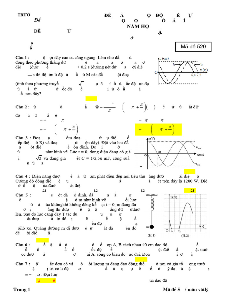 DA Chuyên HSG Tinh Lan 2 | PDF