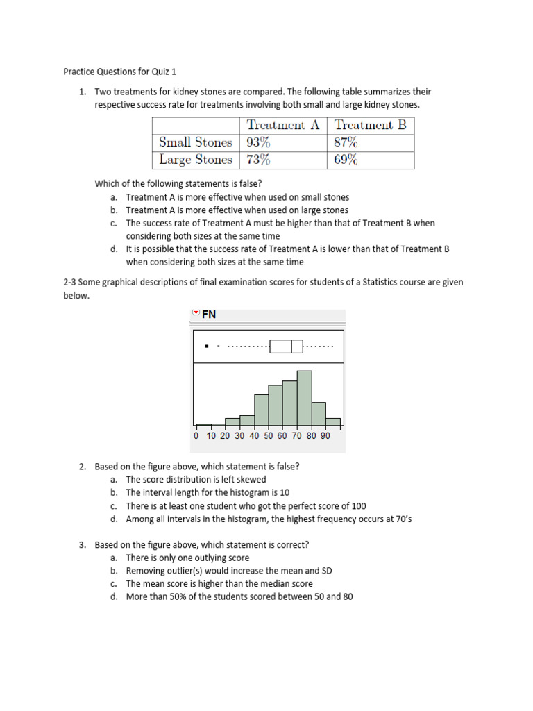 Practice I | PDF | Standard Deviation | Median