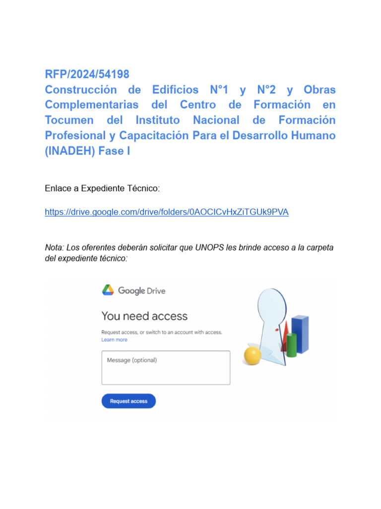 6 - RFP - 2024 - 54198 - Enlace A Expediente Tecnico | PDF