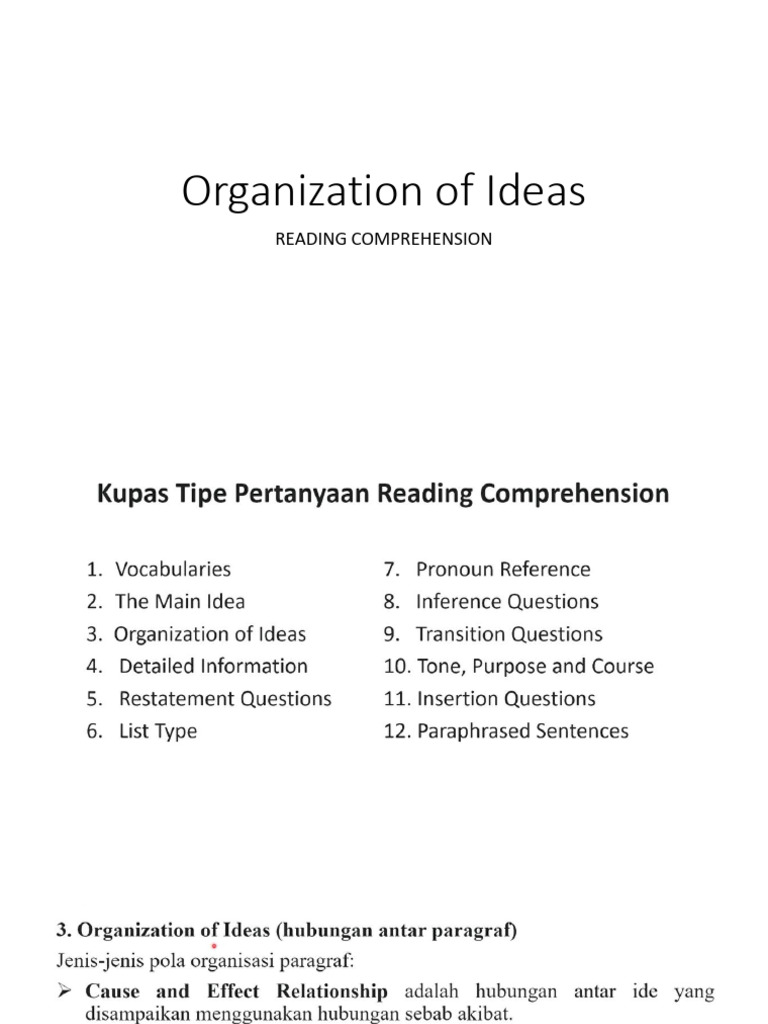 Organization of Ideas | PDF