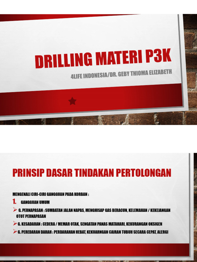 DRILLING MATERI P3K | PDF