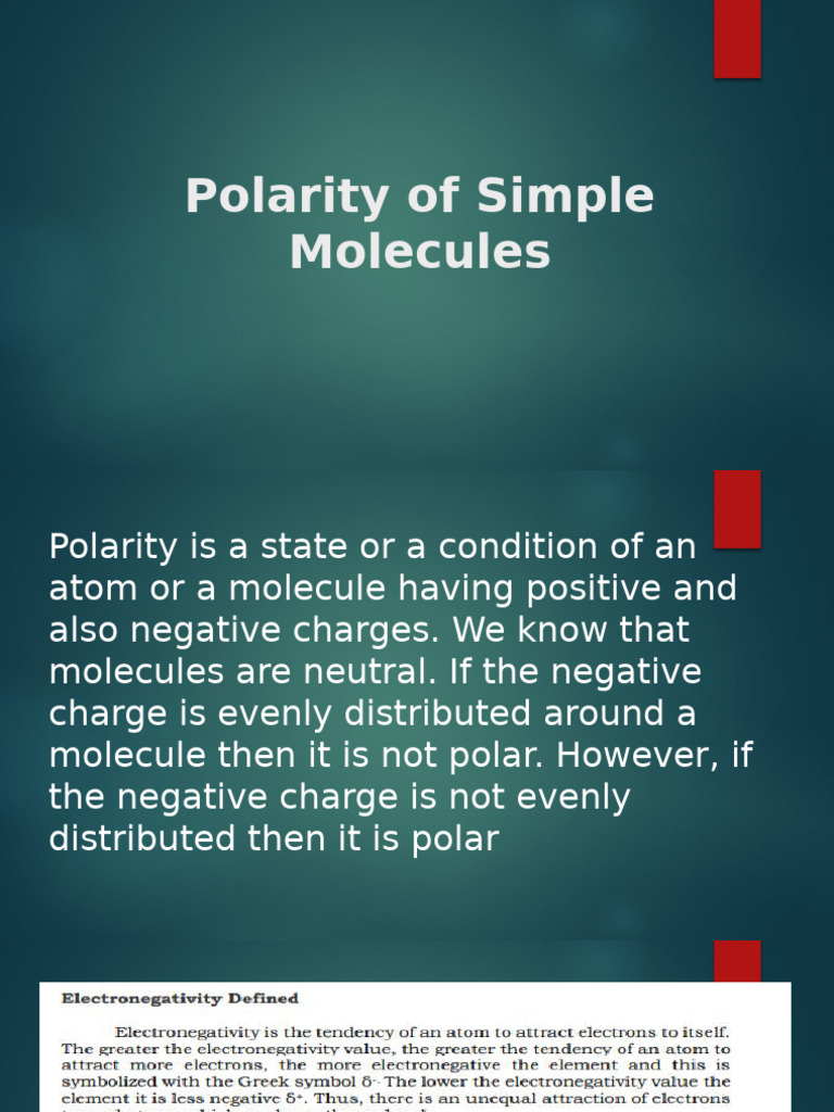 Polarity of Simple Molecules | PDF