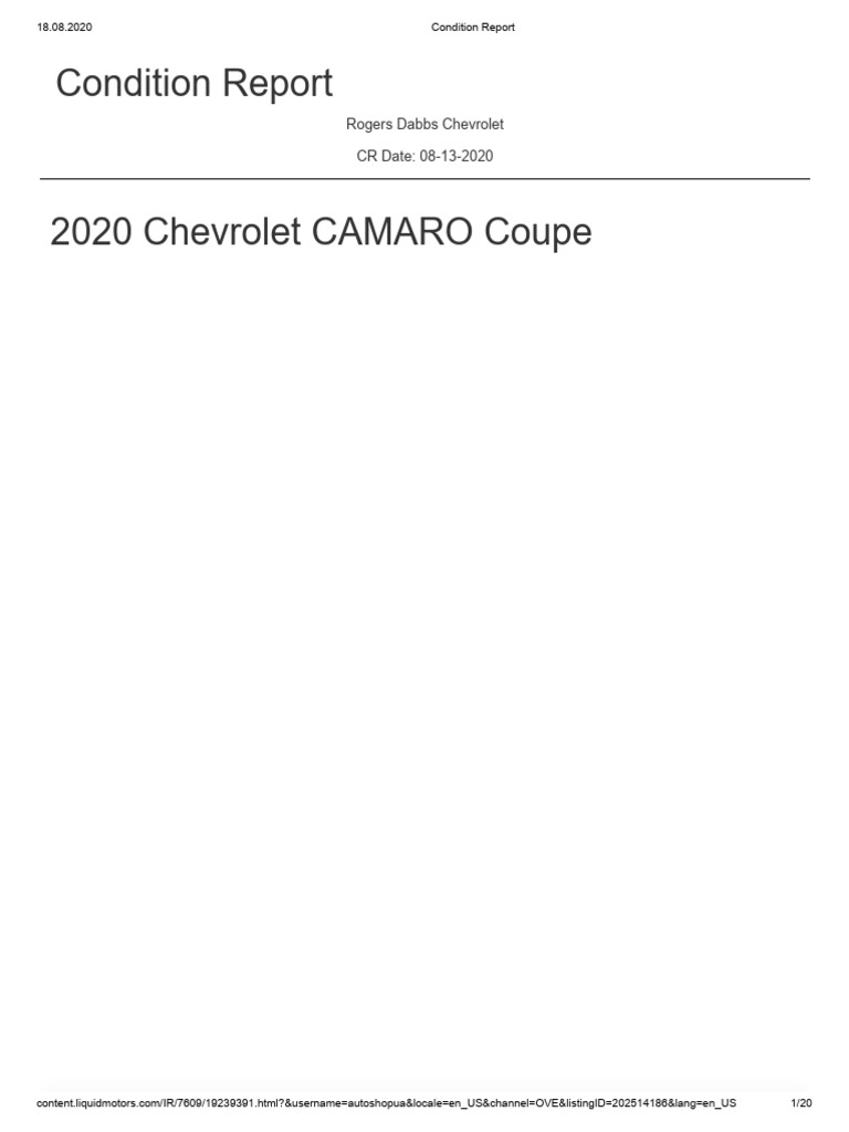 CHEVROLET CAMARO | PDF | Airbag | Motor Vehicle