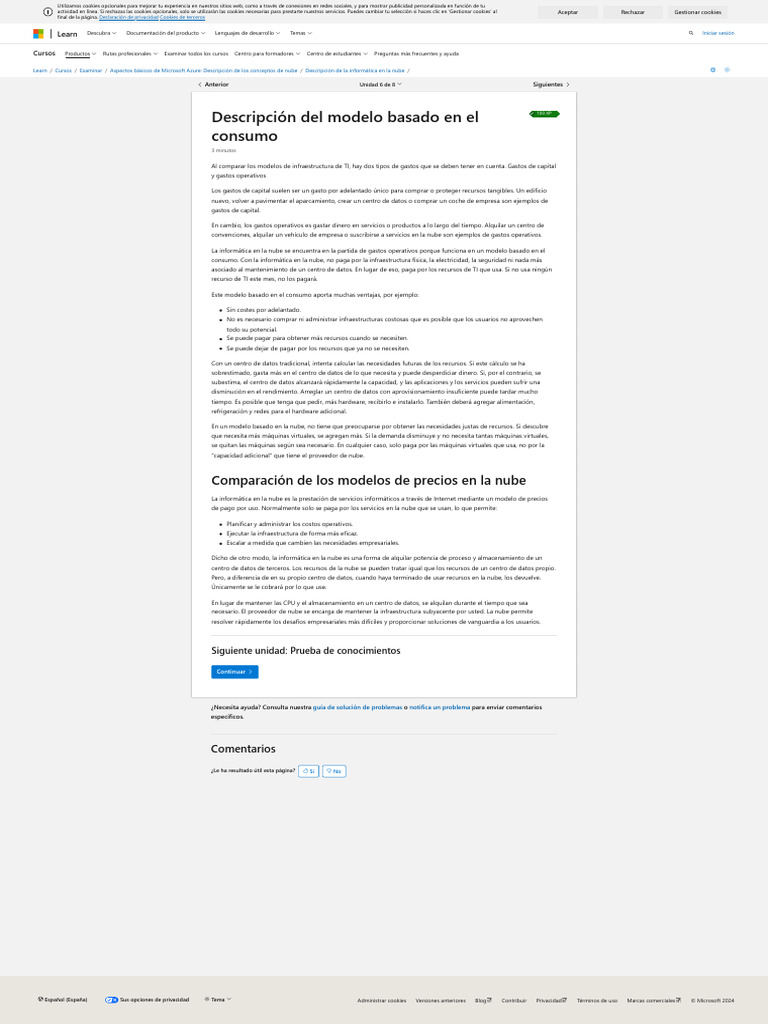 Unidad 6 Descripción Del Modelo Basado en El Consumo | PDF | Computación en la nube | Cookie HTTP