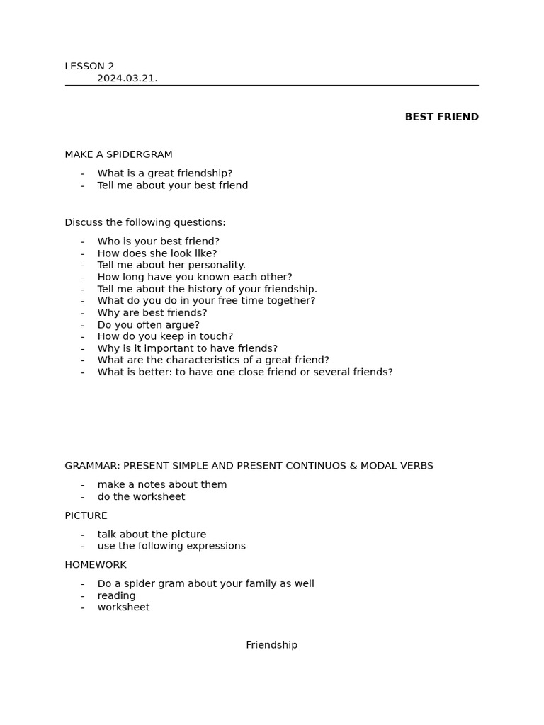 2. My best friend | PDF | Friendship | Social Psychology