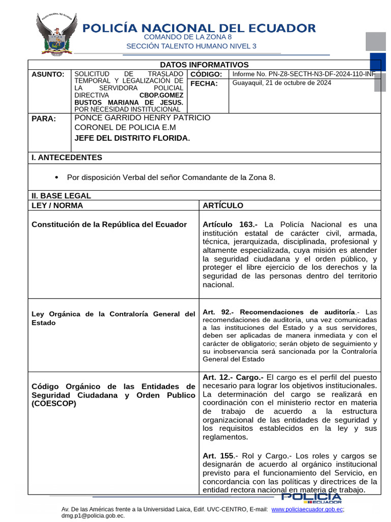 Informe 574 | PDF | Policía | Regulación