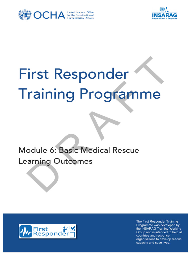First Responder Medical Basics | PDF | Emergency | Learning