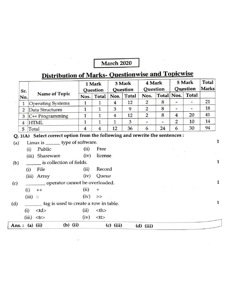 cs-question-paper | PDF | Pointer (Computer Programming) | C++