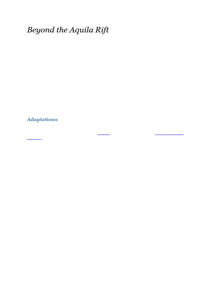 Beyond The Aquila Rift | PDF