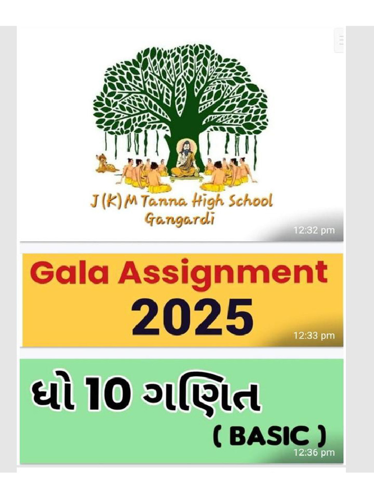 Gala Assi. Solution 10 Math's 2023-24 | PDF