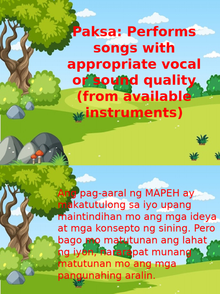 Q3 - MAPEH-MUSIC - MOD 4 - #Performs Songs With Appropriate Vocal | PDF