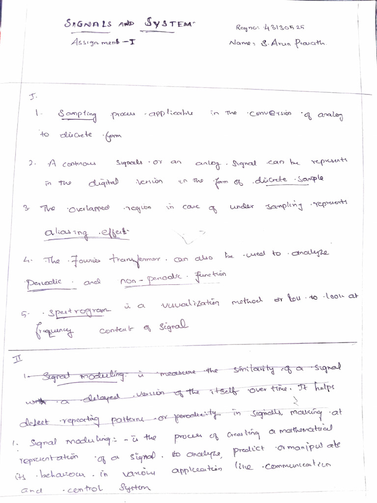 Signals and Systems | PDF