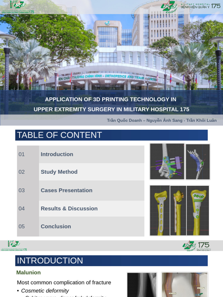 Application of 3D Printing in Upper Extremity Surgery - Luan Tran B1A ...