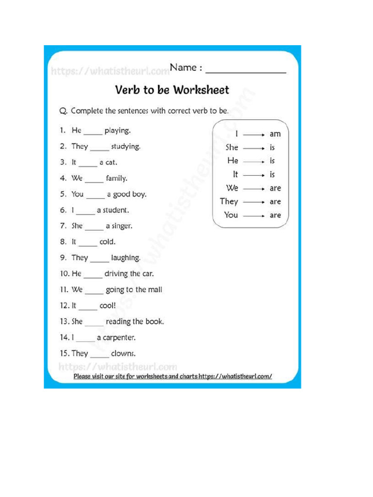BÀI TẬP VỀ ĐỘNG TỪ tobe | PDF