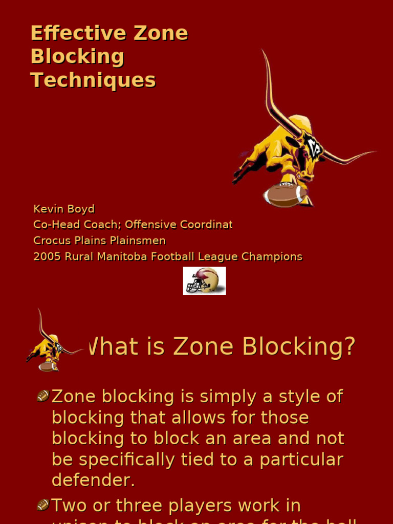 Zone Blocking Kevin Boyd | PDF | Ball Games | American Football